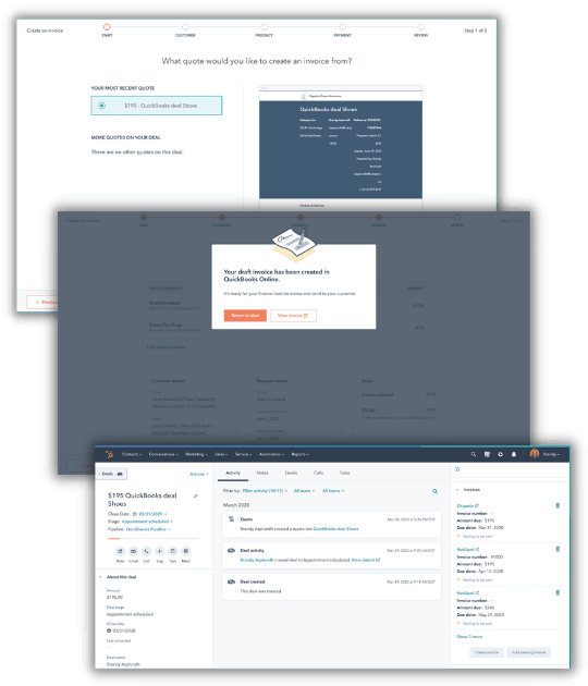 Intégration Quickbooks x HubSpot | Mi4